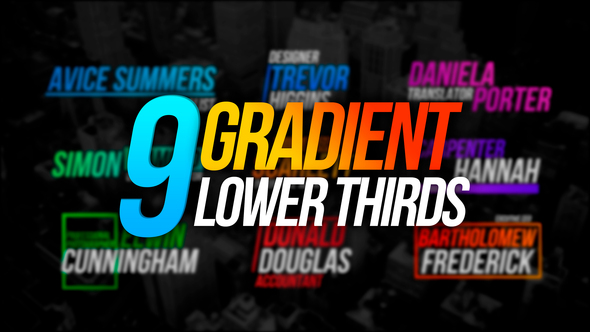 Gradient Lower Thirds | AE, After Effects Project Files | VideoHive